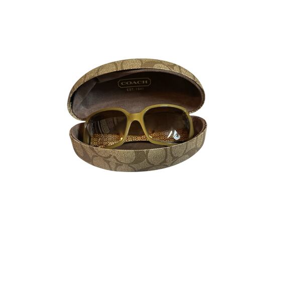 Coach | Accessories | Coach Womens Alicia S44 Caramel Sunglasses Square ...